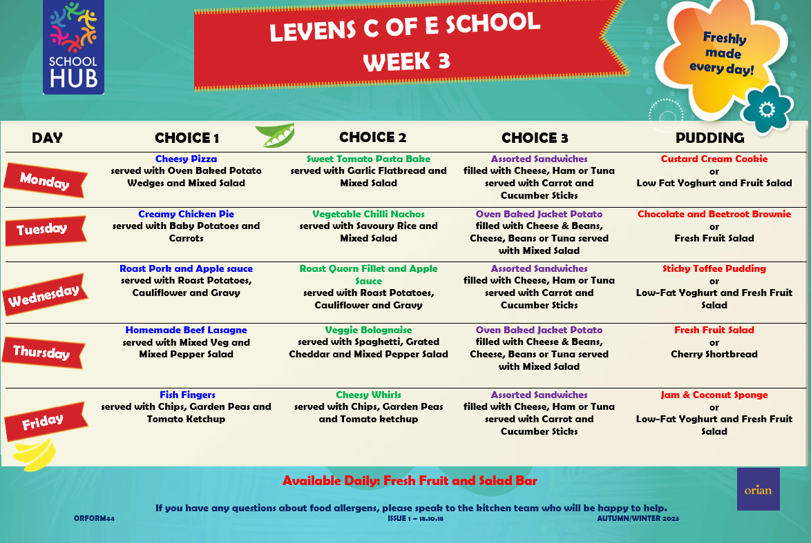 Lunchtime Arrangements – Levens CE School
