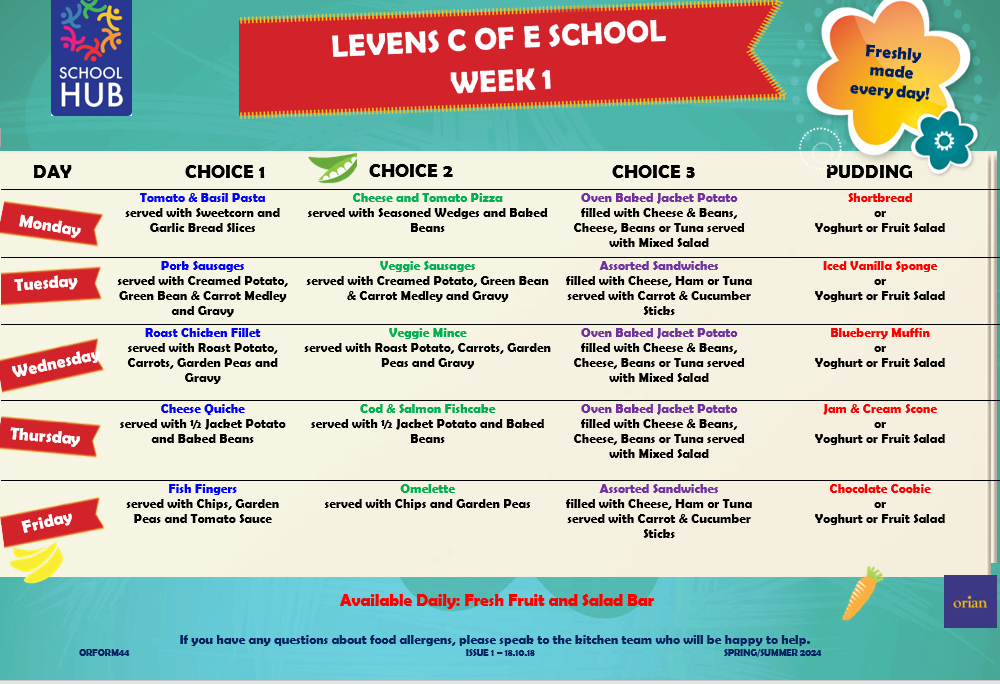 Lunchtime Arrangements – Levens CE School